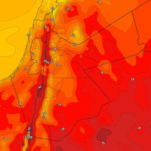 Jordan Temperatures Around Their Average Monday With Low Clouds