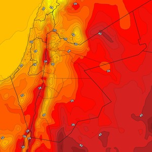 الأردن انخفاض اضافي على درجات الحرارة الأربعاء مع ظهور الغيوم