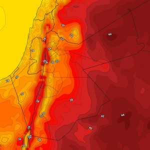Jordan The Effect Of The Hot Air Mass Decreased From The West Of The