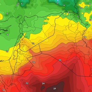 Kuwait Weekly Bulletin | Relatively hot air mass and temperatures in ...