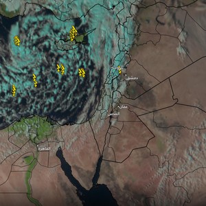 طقس العرب الأردن تحديث الساعة 330 بعد العصر زخات من الامطار شمال