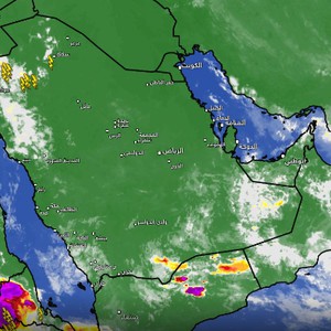 Saudi Arabia 8:50 pm | Unusually .. Thunderstorms on Tabuk, Al-Jawf and ...