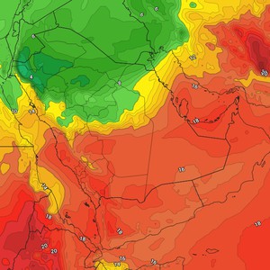اليوم الاثنين بداية تأثير الكتلة الباردة على المملكة طقس العرب طقس