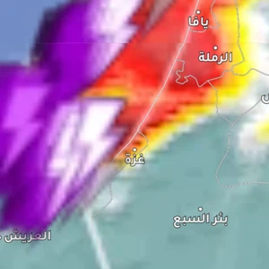قطاع غزة سحب قوية أثرت على القطاع ترافقت مع هطول أمطار غزيرة طقس