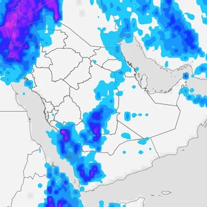 Saudi Arabia The Areas Covered By Rain In The Kingdom On Tuesday 3 14