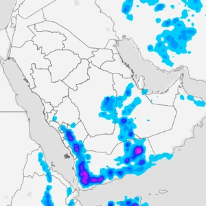 Arabie Saoudite Zones Couvertes Par Les Prévisions De Pluie Du