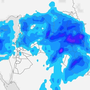 العراق يعبر المنخفض الجوي العلوي ويحدث اشتداد واضح على حالة عدم