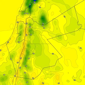 الأردن الاثنين ازدياد تأثر المملكة بكتلة هوائية أبرد من المعتاد