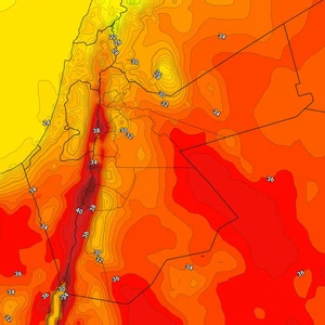 Jordan | Temperatures remain around their average Thursday, and dust is ...