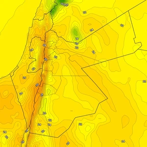 Jordan A Slight Rise In Temperature With Southeast Winds