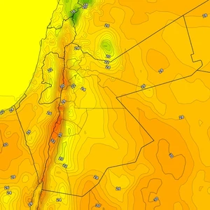 Jordan Temperatures Continue To Be Lower Than Their Rates On Monday