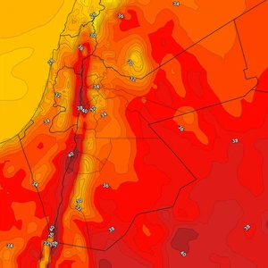 Jordan Temperatures Around Their Average Monday With Low Clouds