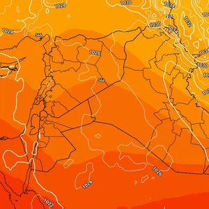 العراق امتداد للمرتفع الجوي السيبيري الثلاثاء يترافق بهبوب الرياح