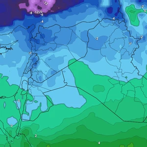 الأردن استمرار هطول الأمطار والثلوج فوق المرتفعات الجبلية العالية