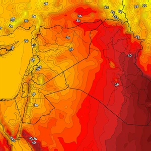الأردن انخفاض على درجات الحرارة وطقس صيفي اعتيادي الأربعاء طقس