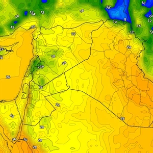 الأردن طقس بارد نسبياً ليلاً وفي الصباح الباكر مع ظهور السحب المنخفضة