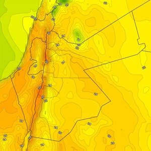 Jordan Southeasterly Winds Activate Sometimes On Tuesday And An