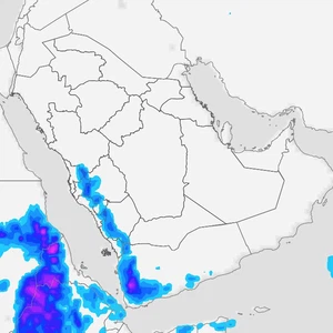 السعودية زخات رعدية من المطر شمال و جنوب غرب المملكة حتى نهاية