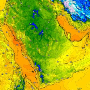 السعودية استمرار تأثر المملكة بامتداد المرتفع الجوي السيبيري السبت
