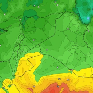 الأردن فرص هطول الأمطار مرتفعة خلال ماتبقى من الأسبوع الحالي طقس