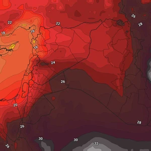 الأردن عودة درجات الحرارة للارتفاع يومي الأربعاء والخميس مع نشاط