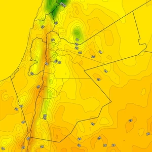 Jordanie Temps Froid Dans Les Hauteurs Montagneuses Avec Apparition
