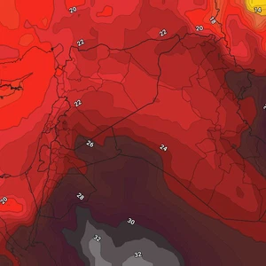 Jordan Temperatures Rise Compared To Previous Days Returning To 30