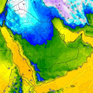 طقس العرب السعودية السعودية امتداد المرتفع الجوي السيبيري يؤثر
