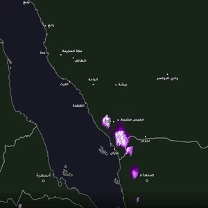 السعودية 440م سُحب رعدية ماطرة تواصل تأثيرها على مرتفعات جازان