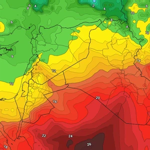 Kuwait Weekly Bulletin Relatively Hot Air Mass And Temperatures In