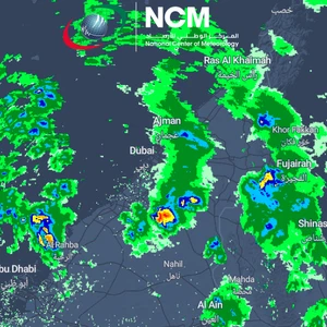 UAE - updated at 11:50 am | Showers of rain in the interior of Dubai ...