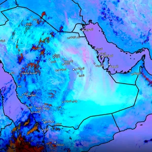 تحديث 200م رصد موجة من الغبار شرق المملكة وتوقعات بتحركها نحو الرياض