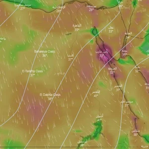 Egypt Hot To Very Hot Weather And Rising Dust In Some Areas Last Week