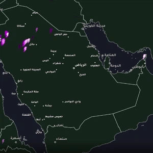 السعودية 210م سحب رعدية وأمطار على أجزاء من تبوك والجوف وشمال حائل
