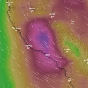 Saudi Arabia | Active winds and dust expected on Monday and Tuesday ...