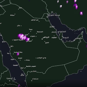السعودية 1245م سحب رعدية غرب القصيم وتوسع مُرتقب للأمطار الساعات