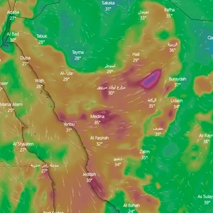 Saudi Arabia Active Winds Raise Dust On Monday Including These Areas