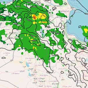 Iraq An Air Depression Affecting The Northern Regions And Rainy
