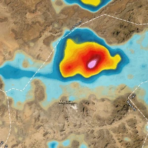 Mecca 410 Pm Observing Active Thunderstorms To The East And An