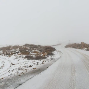 Jordan | Scenes of precipitation and snow accumulations in the south of ...