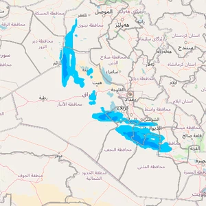 العراق زخات من المطر على مناطق عشوائية الثلاثاء قد تكون رعدية أحيانا