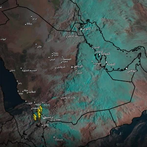 Saudi Arabia After The Wave Of Rain The Morning Sun Reveals The Wide