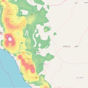 الثلاثاء والأربعاء ذروة الحالة الماطرة على مرتفعات غرب المملكة طقس