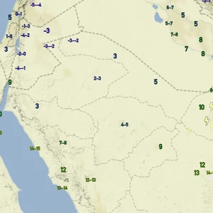 السعودية درجات حرارة مُتدنية للغاية وغير مُعتادة لهذا الوقت من العام