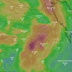 السعودية أتربة مثارة وغبار محتمل في أجزاء من الرياض وشرق المملكة يوم