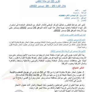 الأرصاد العُمانية تصدر التقرير رقم 2 حول تأثر السلطنة بالأخدود جوي