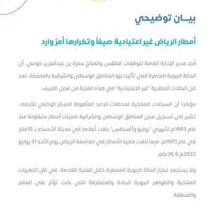 Centre National Saoudien De Météorologie La Pluie à Riyad Hier Est
