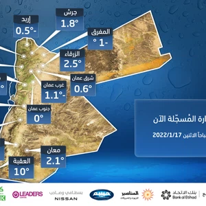 الأردن درجات حرارة متدنية وتحت الصفر تُسجّل الآن مع حدوث الانجماد